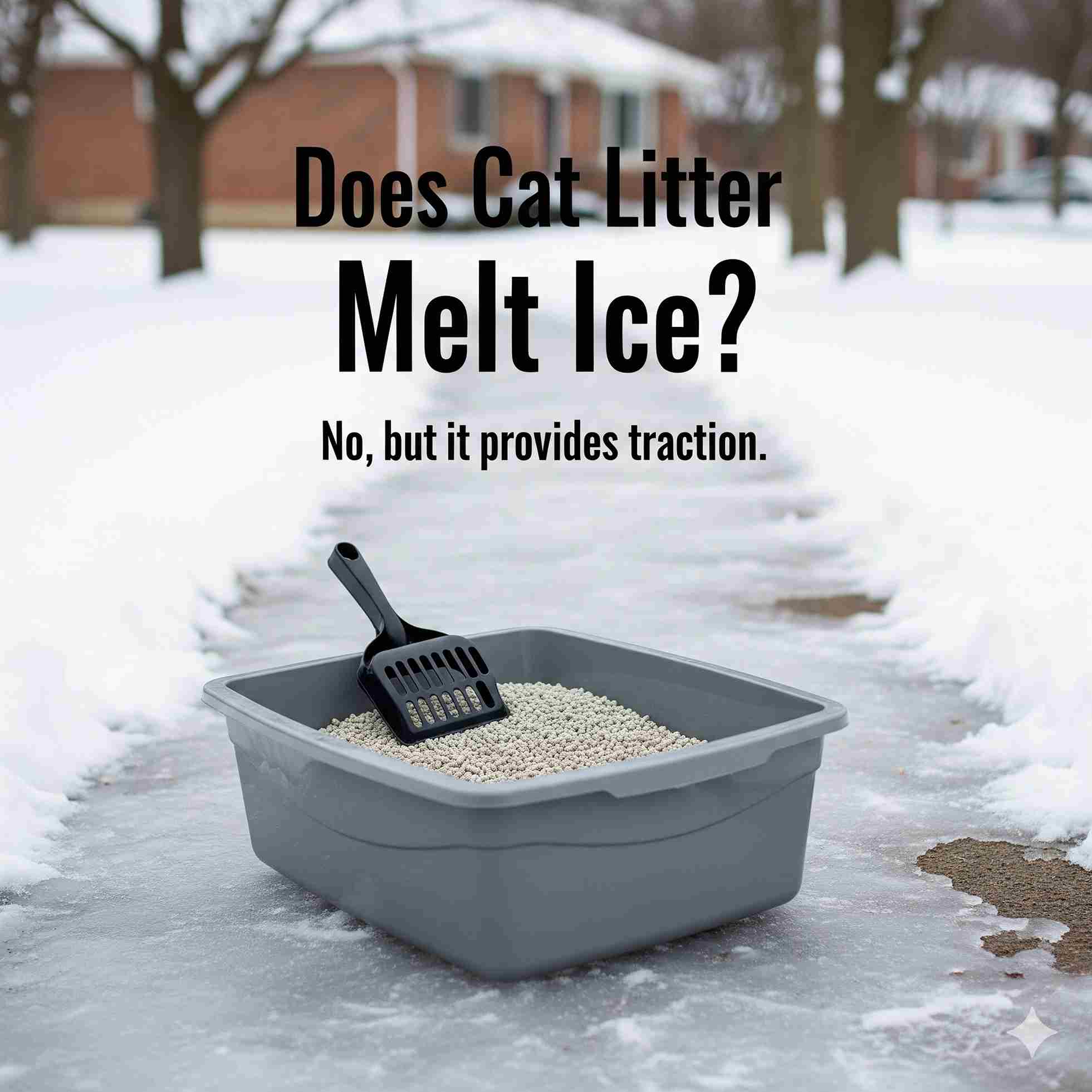 Does Cat Litter Melt Ice? | Traction vs. Ice Melting